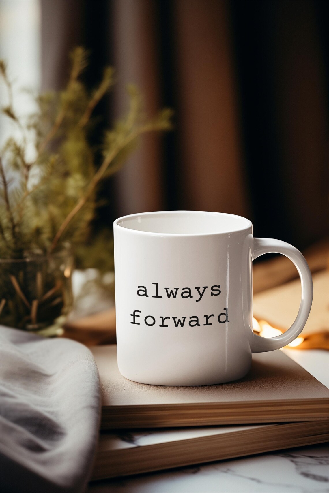 Inspirational Coffee Mug That Says Always Forward, by Grit & Gratitude ...