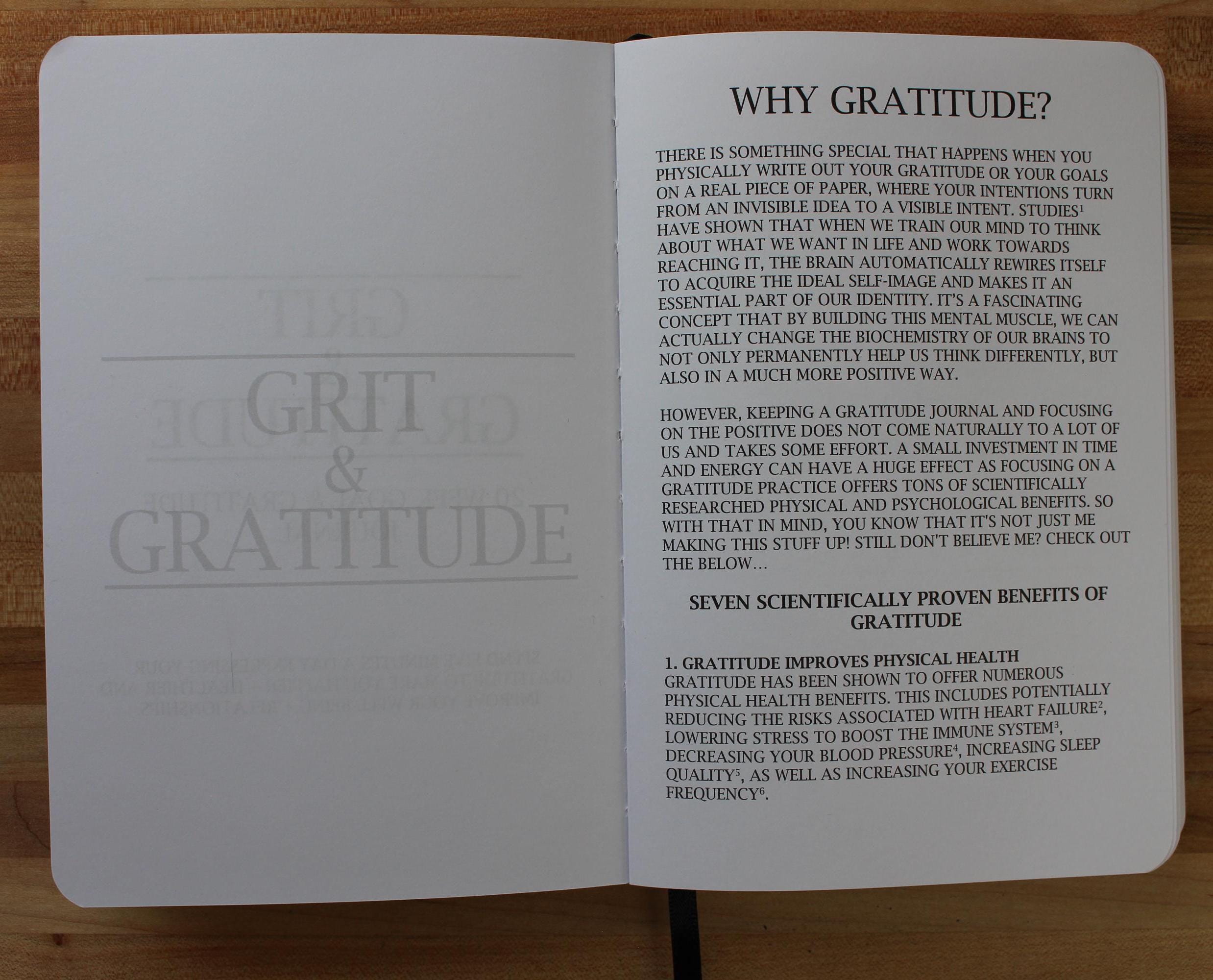 20 Week Gratitude + Goal Journal by Grit & Gratitude 5 Minutes a Day to ...
