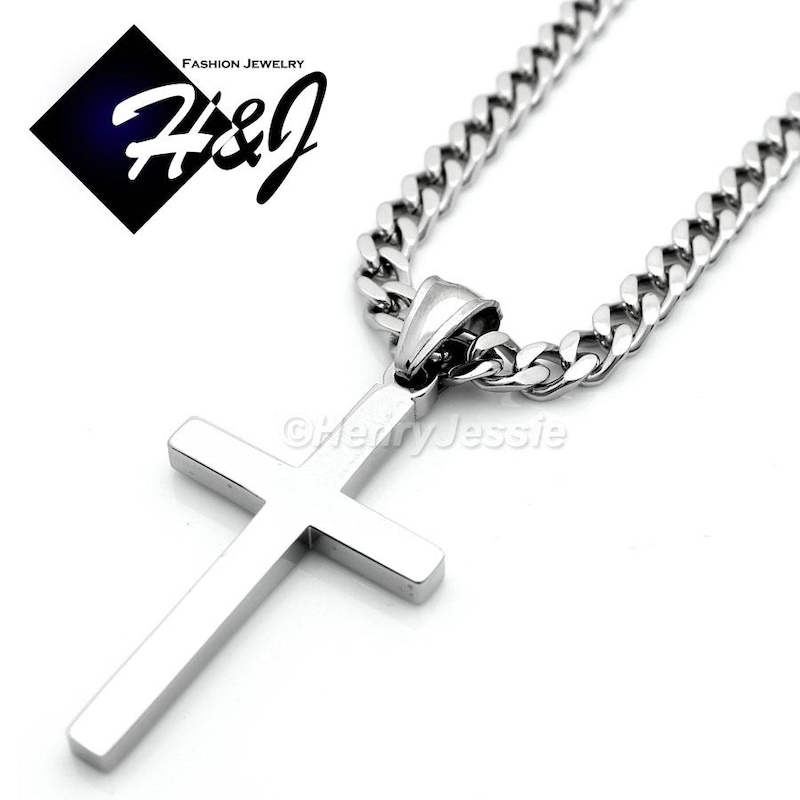Silver Plain Simple Cross - Etsy