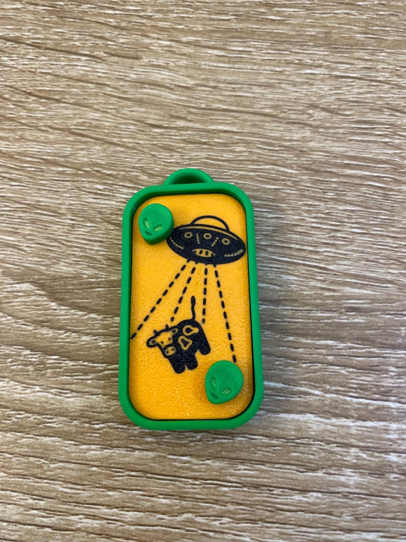 Moofo Magnetic Fidget Slider UFO Cow Abduction Keychain Fidget Toy - Etsy