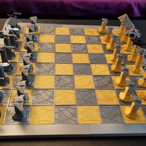 Stargate Chess | 3D Printed Chess Pieces & Board | DIY Sci-fi Chess Set ...
