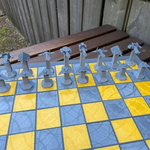 Stargate Chess | 3D Printed Chess Pieces & Board | DIY Sci-fi Chess Set ...