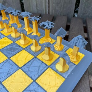 Stargate Chess | 3D Printed Chess Pieces & Board | DIY Sci-fi Chess Set ...