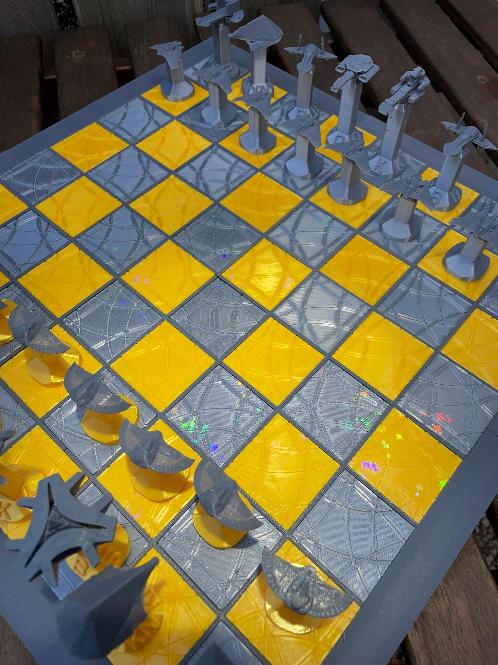 Stargate Chess | 3D Printed Chess Pieces & Board | DIY Sci-fi Chess Set ...