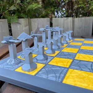 Stargate Chess | 3D Printed Chess Pieces & Board | DIY Sci-fi Chess Set ...