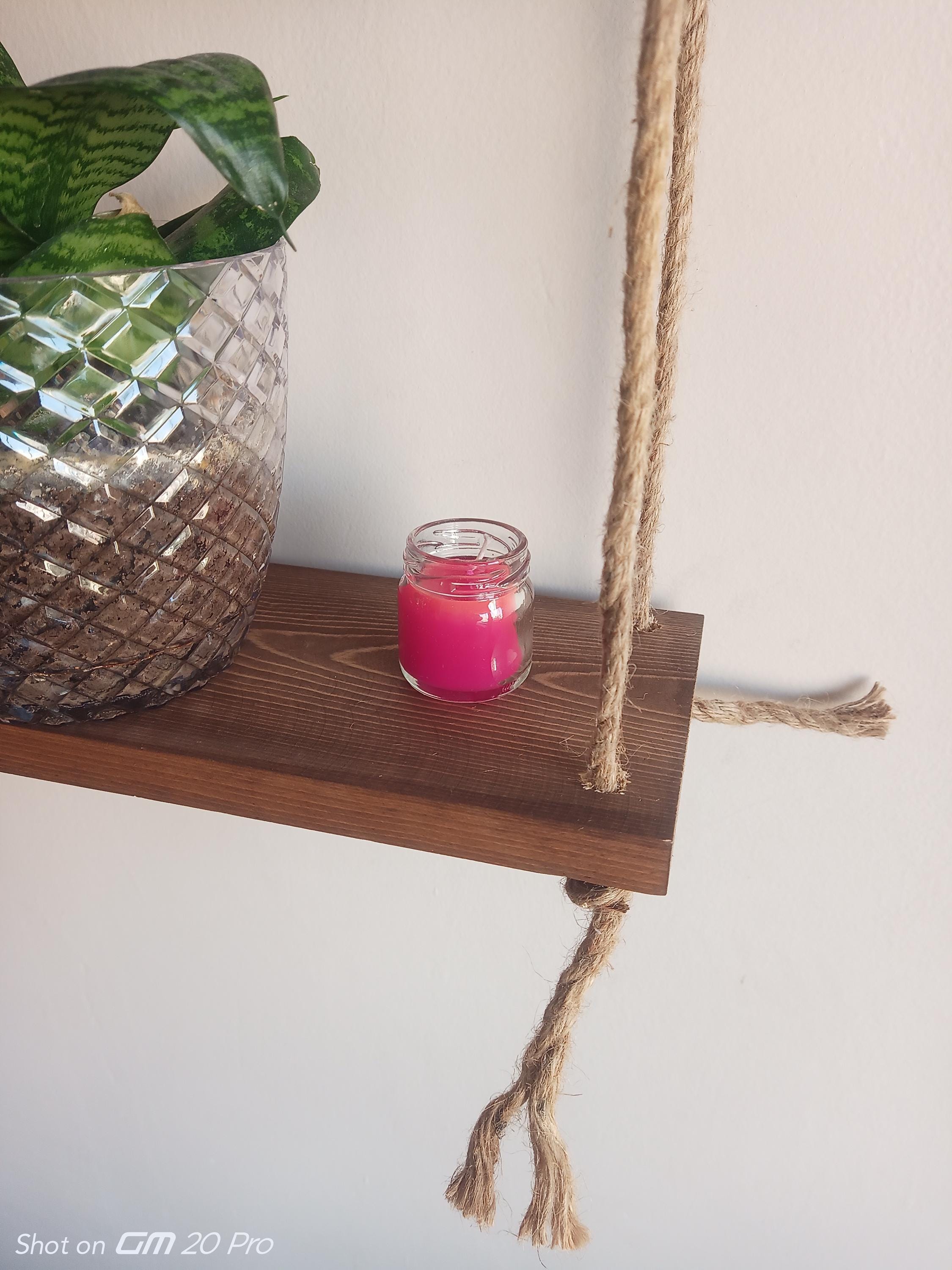 Wall-mounted Floating Shelf, Rope Rackwall Shelf, Wall Hanging, Rope ...