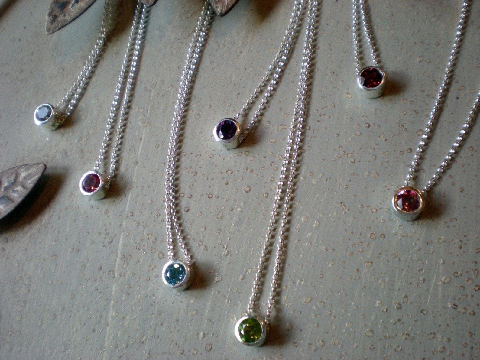 RAINBOW BEZELS - Sliding Bezel Pendant - Etsy