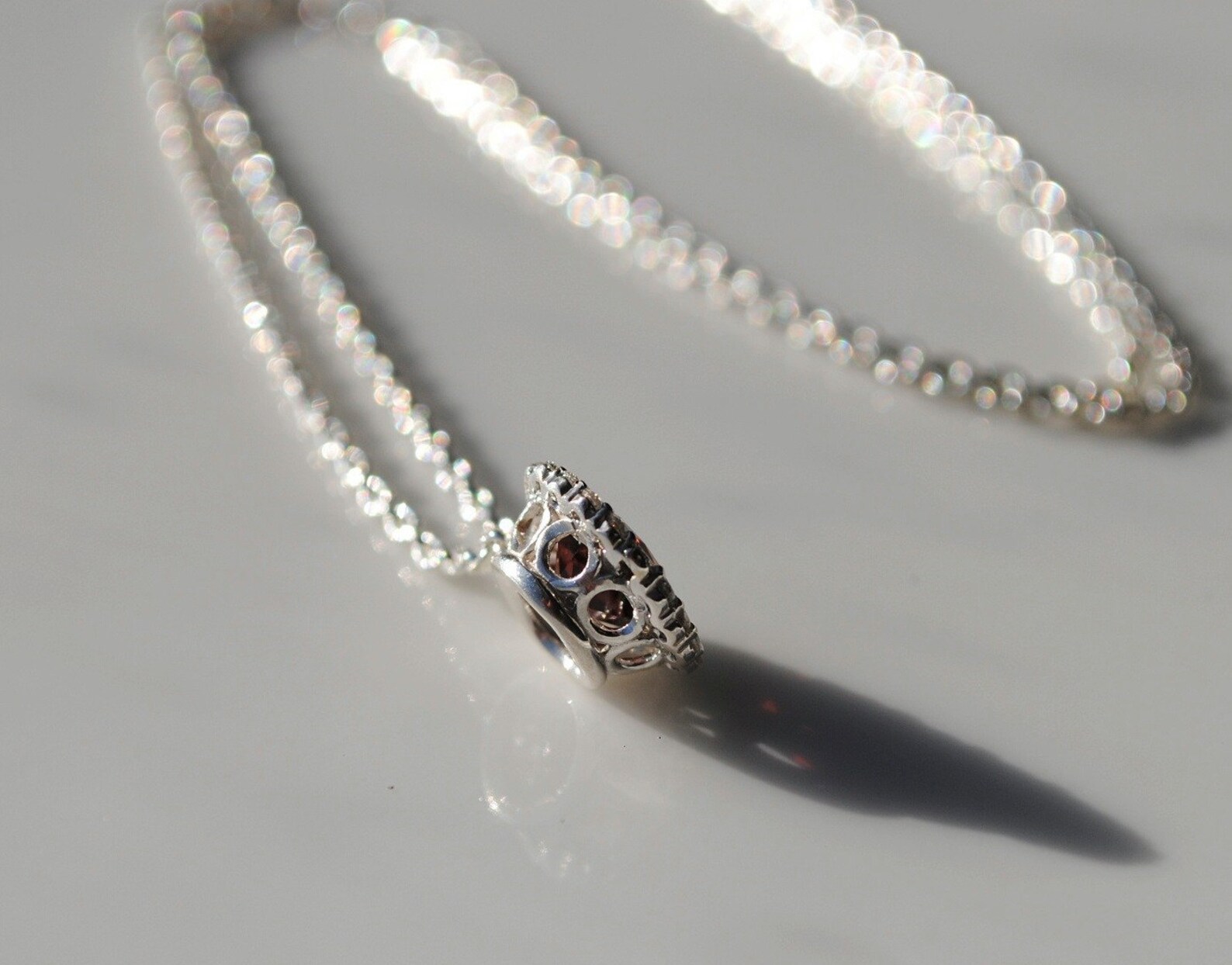 Diamond Halo Sliding Pendant - Etsy