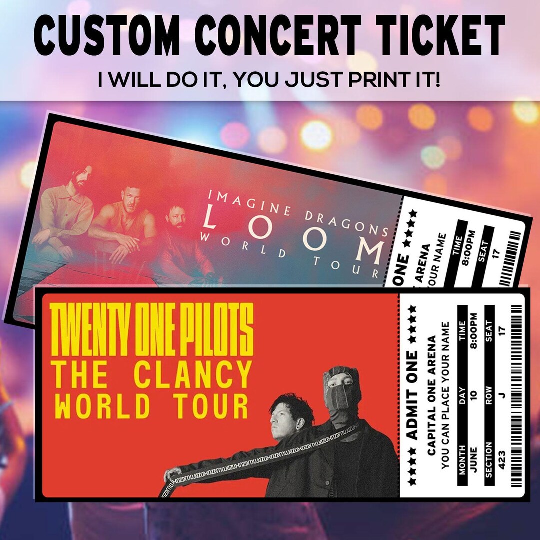 Editable Concert Ticket Template, Music Ticket, Event Ticket, Custom ...
