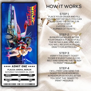 Physical Laminated Back to the Future Musical Theatre Ticket | West End ...