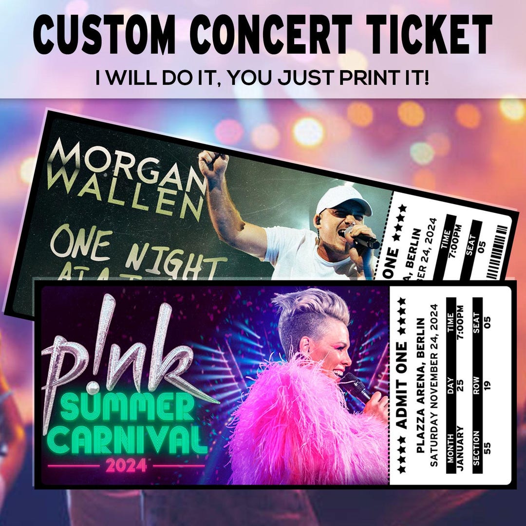 Personalized Event Ticket | Event Ticket | Surprise Voucher | Concert ...