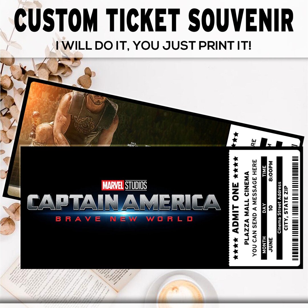 Custom Movie Ticket Template | Surprise Movie Tickets | Birthday Gift ...