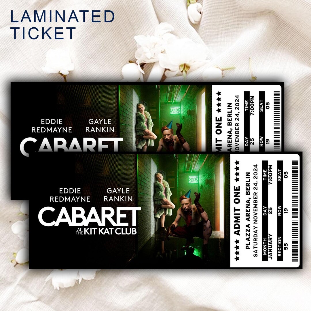 Physical Laminated CABARET Musical Theatre Ticket | West End Broadway ...
