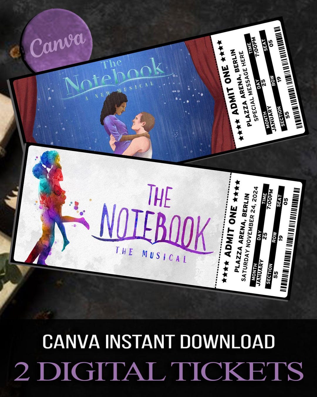 The Notebook Broadway Ticket, Collectible Souvenir (digital Download ...