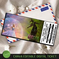 Wicked Broadway Ticket Template | Editable and Customizable Ticket With ...