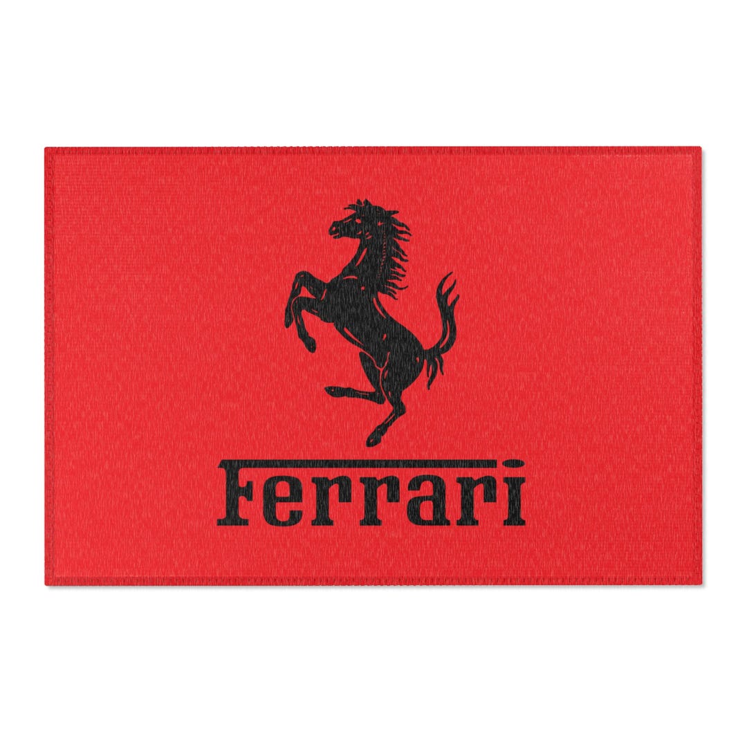 Ferrari Inspired Area Rug | High Quality for Car Enthusiasts Man Cave ...