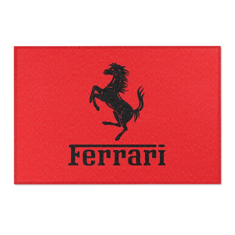 Ferrari Inspired Area Rug | High Quality for Car Enthusiasts Man Cave ...