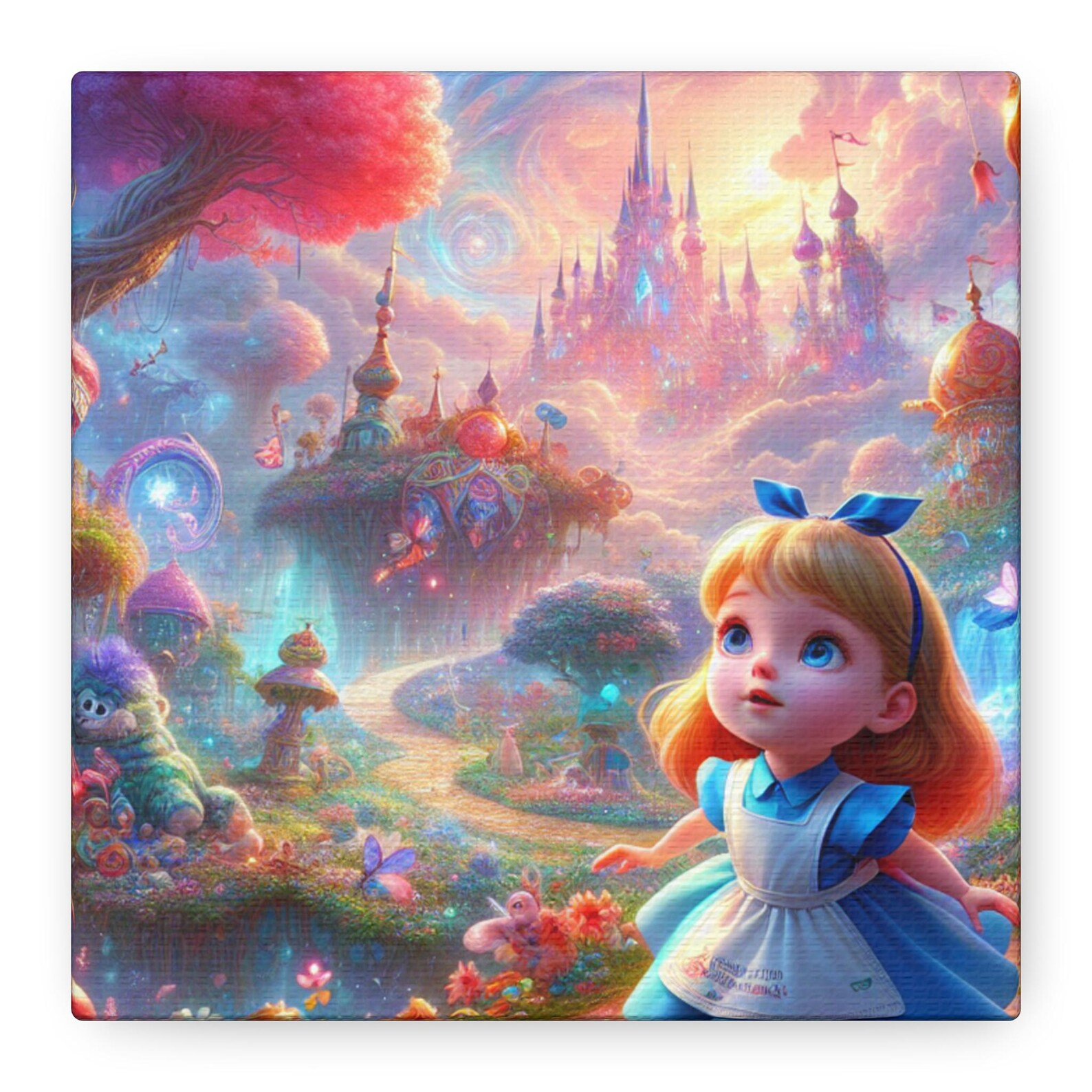 Baby Alice in Wonderland Canvas Art, Whimsical Fairy Tale Canvas Art ...