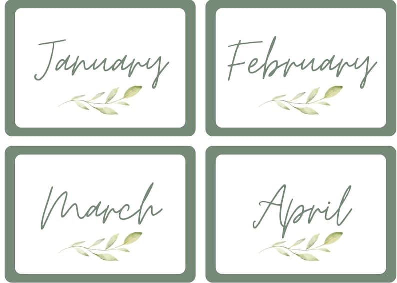 Months of the Year Flashcards | Preschool & Kindergarten Learning | UK ...