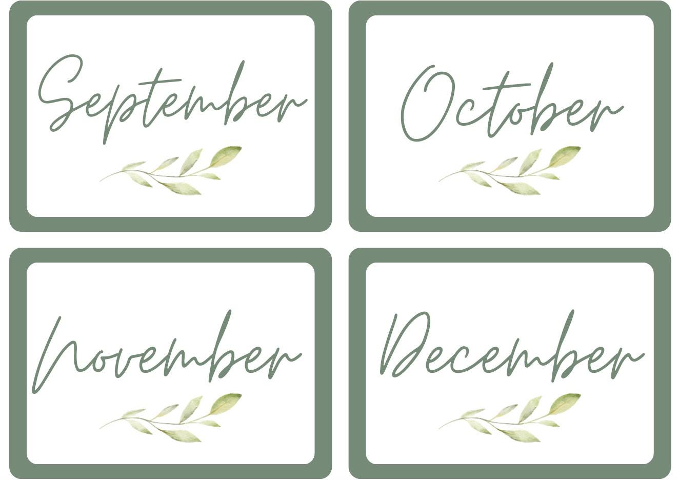 Months of the Year Flashcards | Preschool & Kindergarten Learning | UK ...