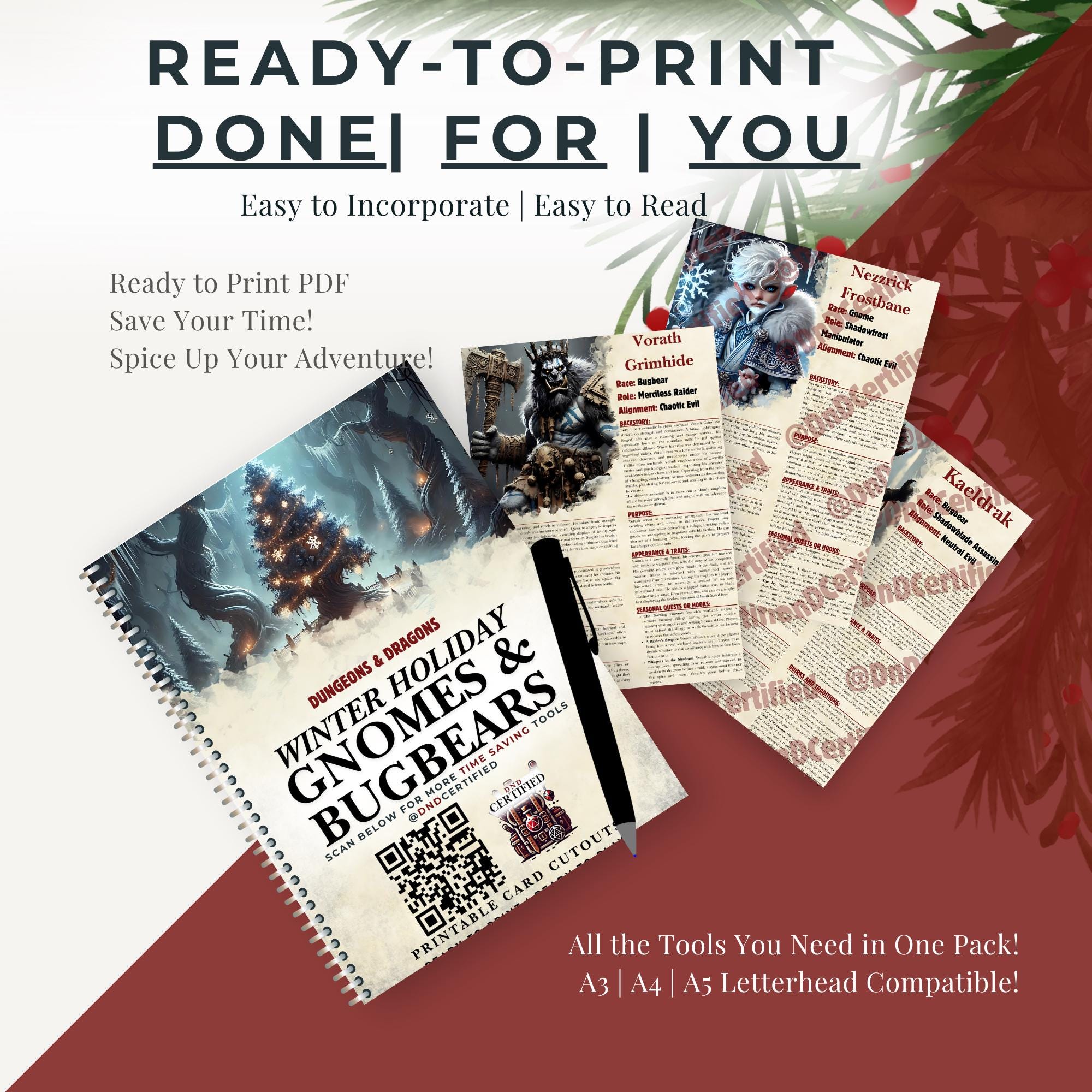 Winter NPC Bundle: Gnomes & Bugbears for Dnd 5e (digital Download) - Etsy