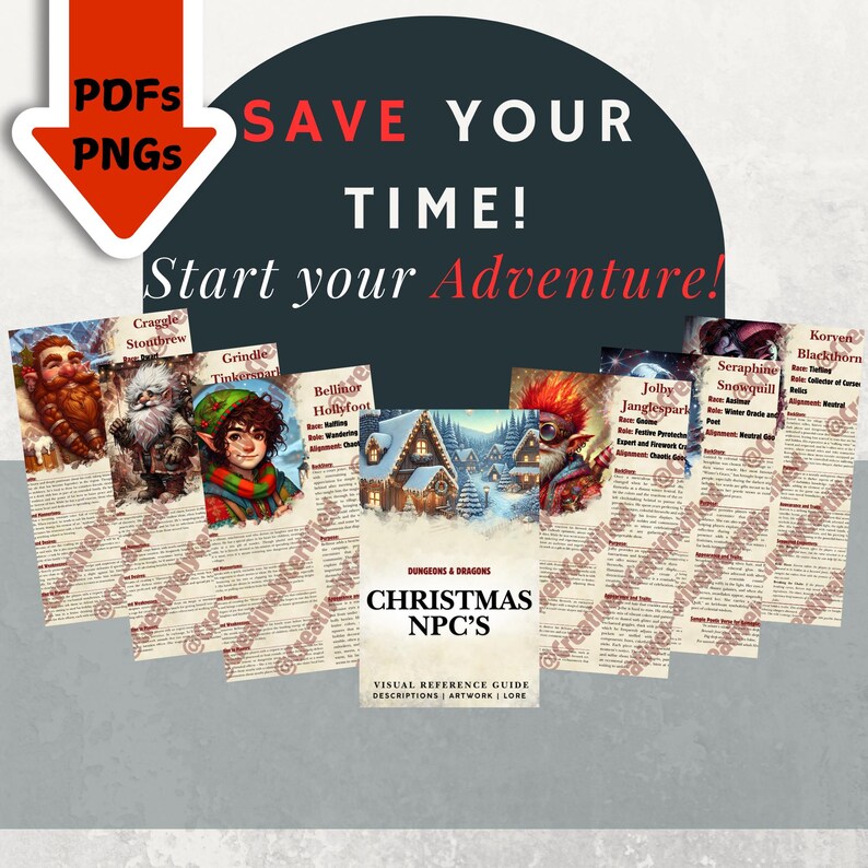 D&D 5e Christmas NPC Bundle | 18 Festive Characters With Art and ...