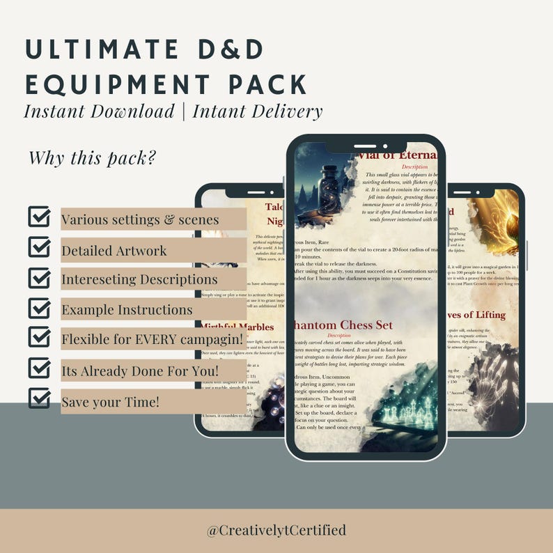 Dnd 5e Treasure Pack Printable Visual Guide for Dms & Players Digital ...