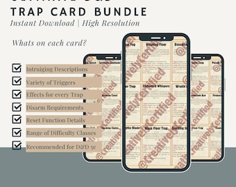 D&D Trap Cards: 50+ Printable Cards for Dungeon Masters (PDF Download ...