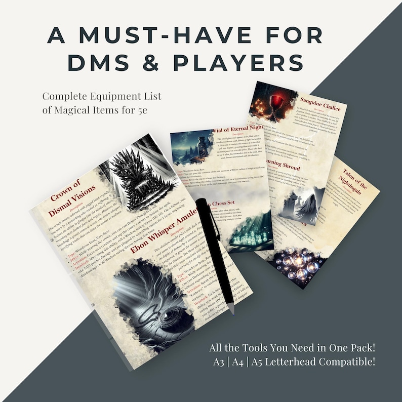 Dnd 5e Treasure Pack Printable Visual Guide for Dms & Players Digital ...