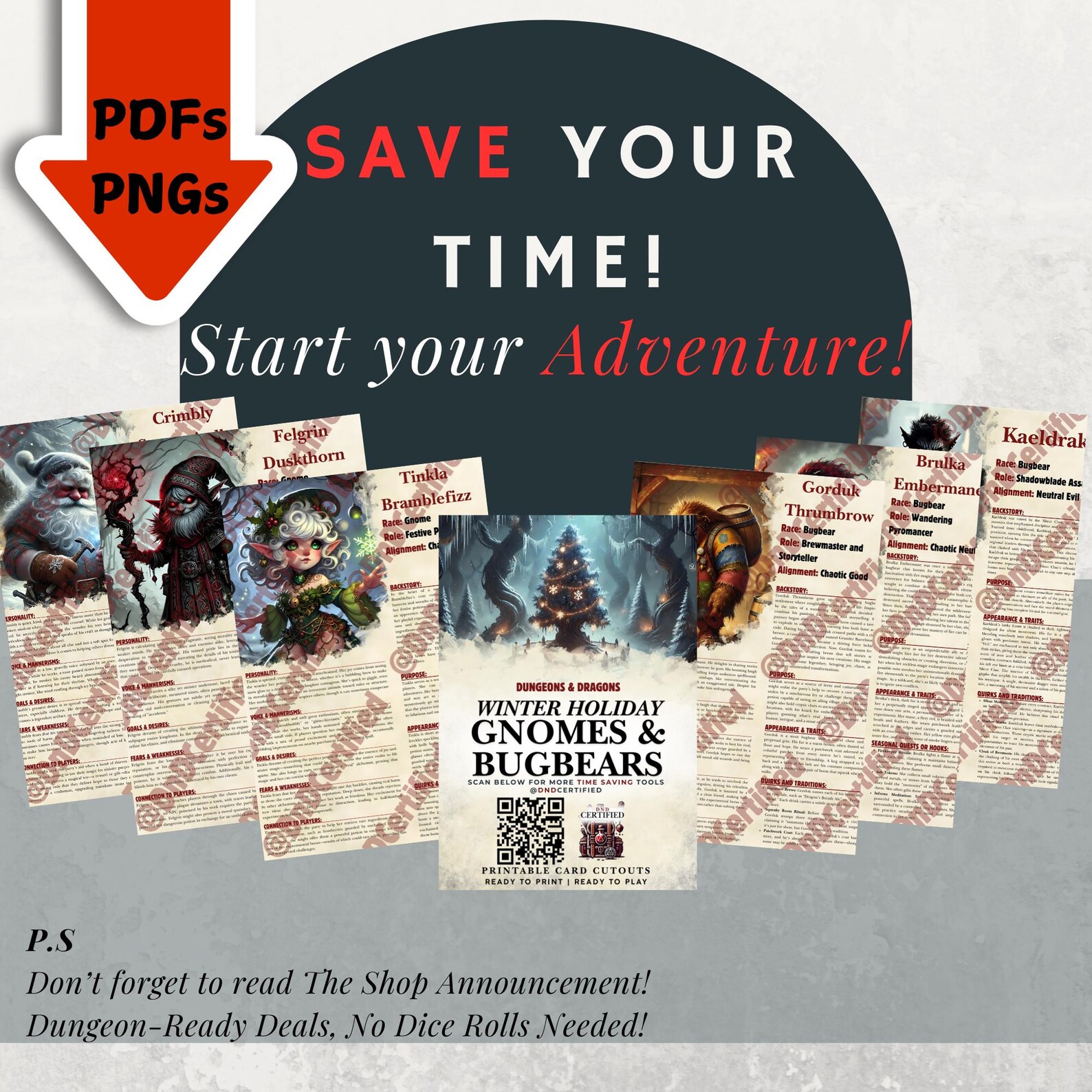 Winter NPC Bundle: Gnomes & Bugbears for Dnd 5e (digital Download) - Etsy