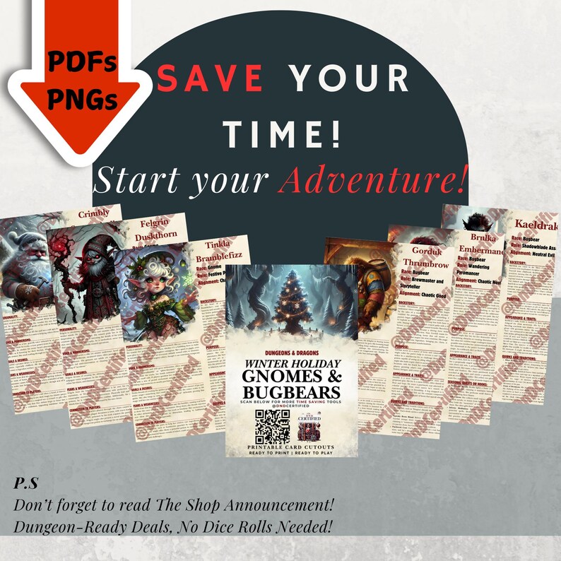 Winter NPC Bundle: Gnomes & Bugbears for Dnd 5e (digital Download) - Etsy