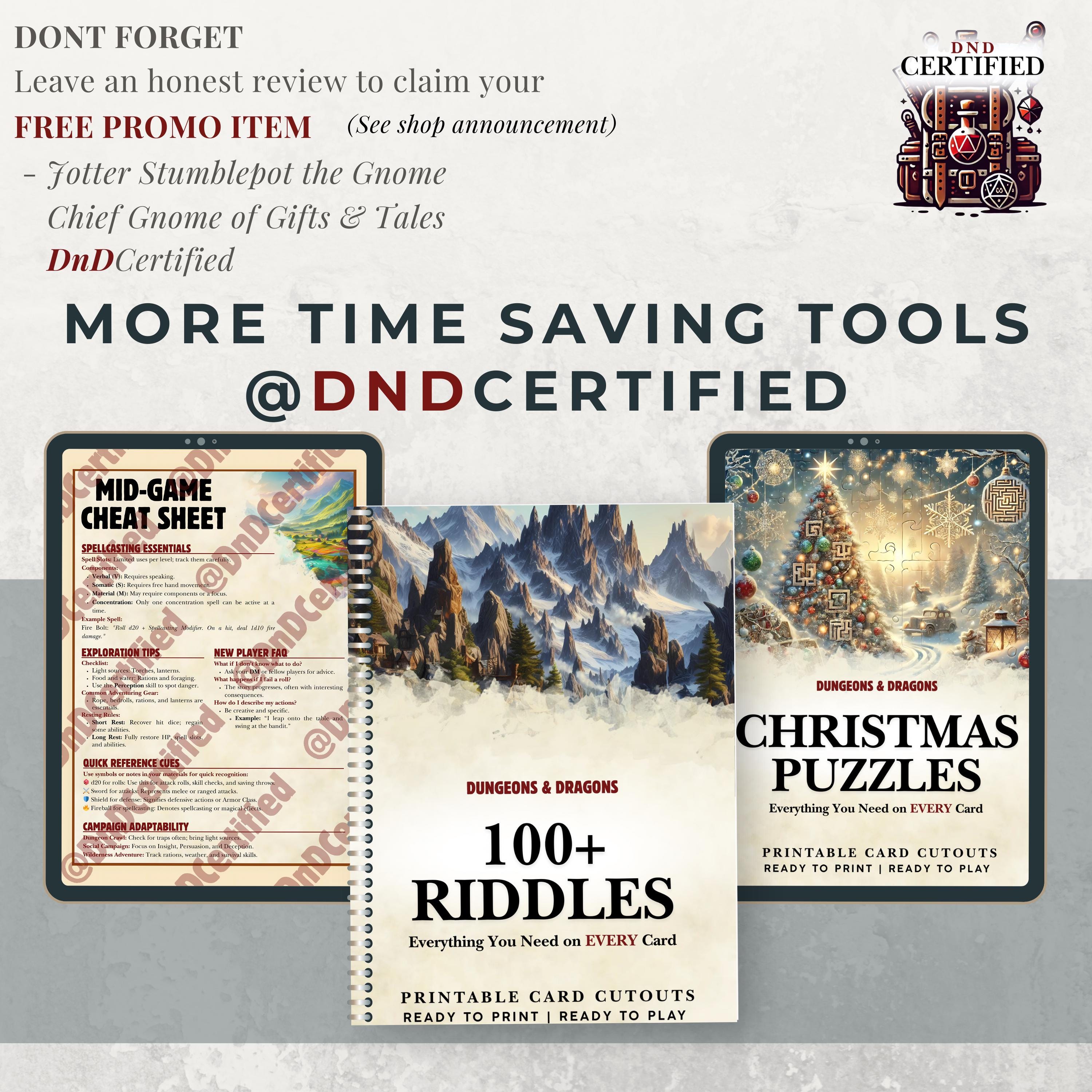 D&D Curse Cards: 50+ Printable Dungeon Master Tools (PDF) - Etsy