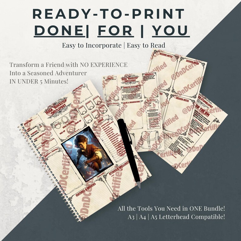 Dnd 5e Halfling Rogue Character Sheet: Pre-made & Fillable (PDF) - Etsy