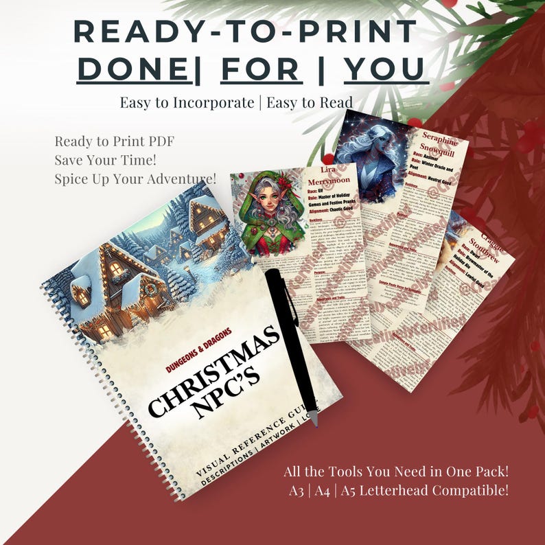 D&D 5e Christmas NPC Bundle: 18 Festive Characters (digital Download ...