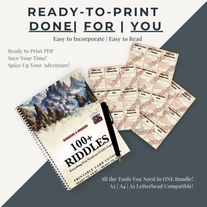 100+ D&D Riddles PDF | Printable Riddle Cards and Puzzles for Dungeon ...