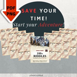 100+ D&D Riddles PDF | Printable Riddle Cards and Puzzles for Dungeon ...