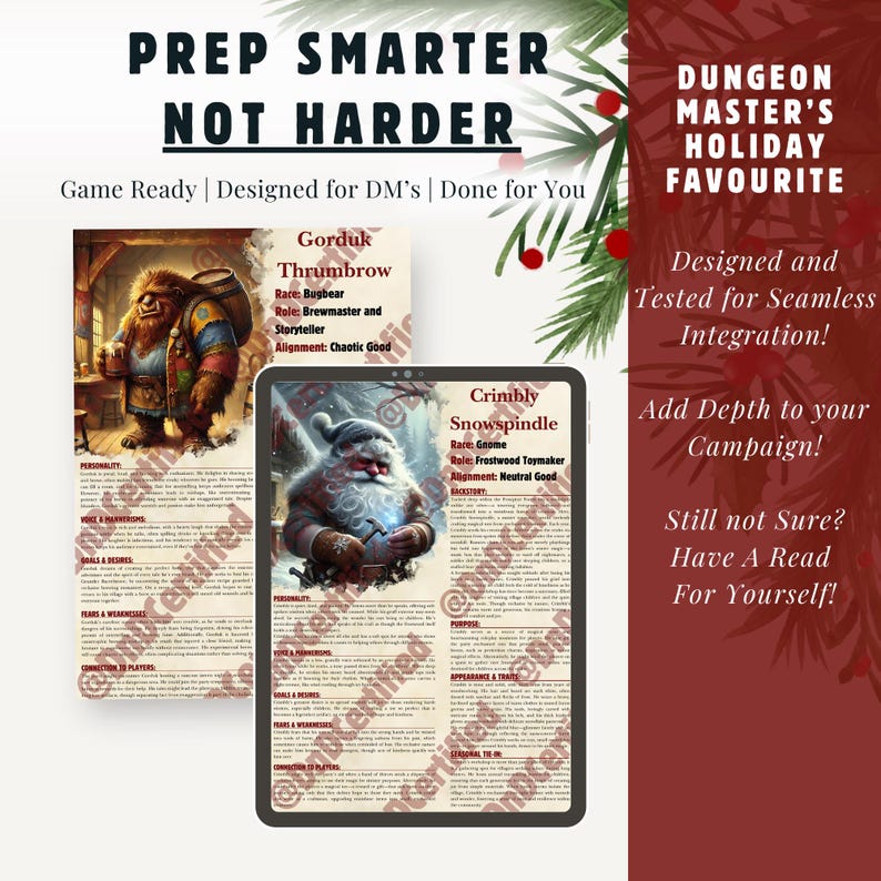 Winter NPC Bundle: Gnomes & Bugbears for Dnd 5e (digital Download) - Etsy