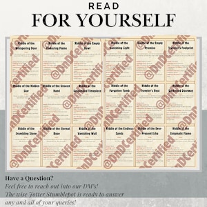 100+ D&D Riddles PDF | Printable Riddle Cards and Puzzles for Dungeon ...
