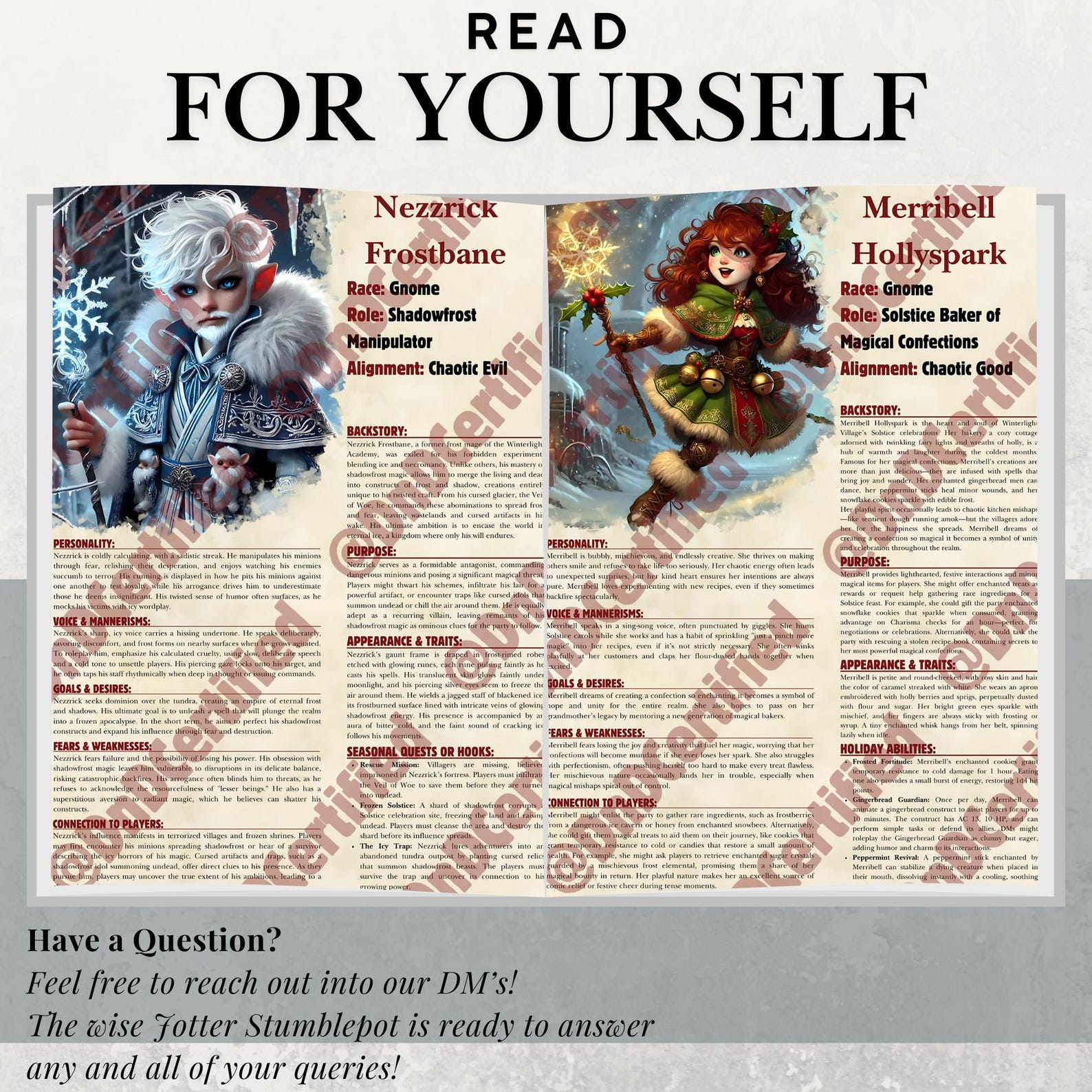 Winter NPC Bundle: Gnomes & Bugbears for Dnd 5e (digital Download) - Etsy