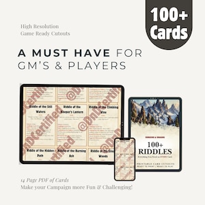 100+ D&D Riddles PDF | Printable Riddle Cards and Puzzles for Dungeon ...