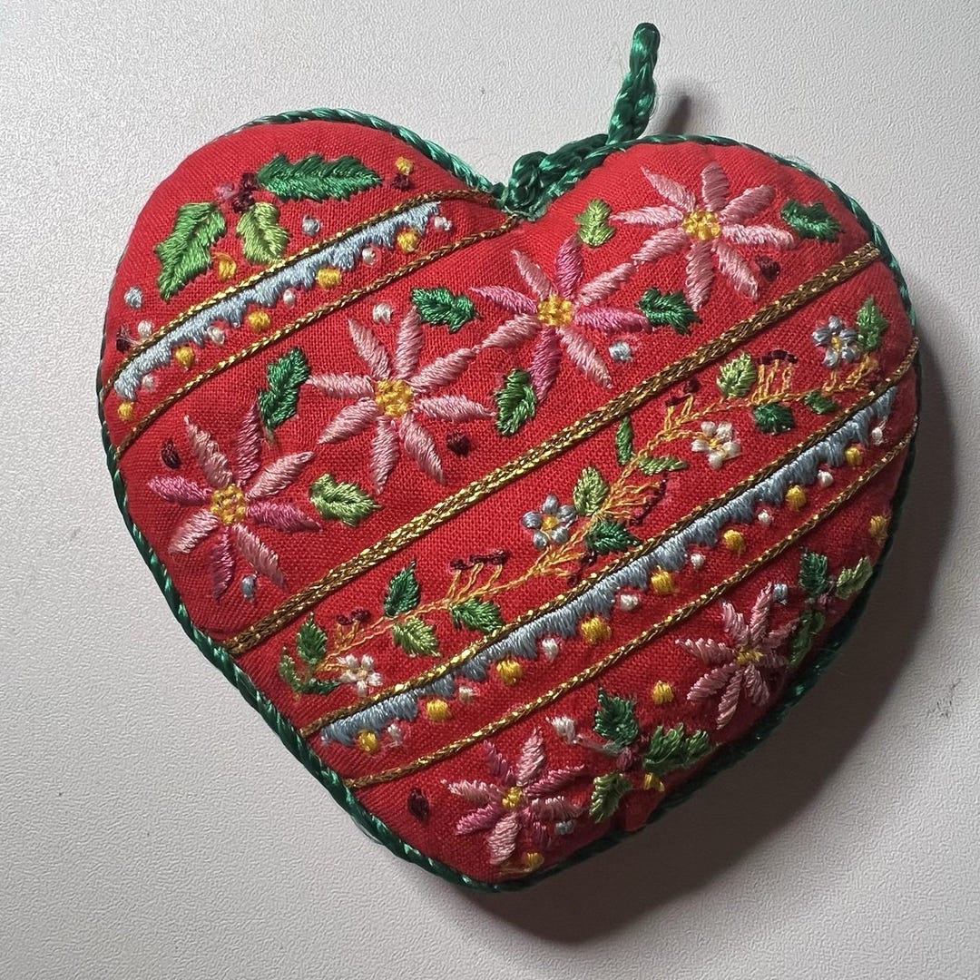Hallmark 1983 Holiday Keepsake Christmas Ornament Hand Embroidered ...