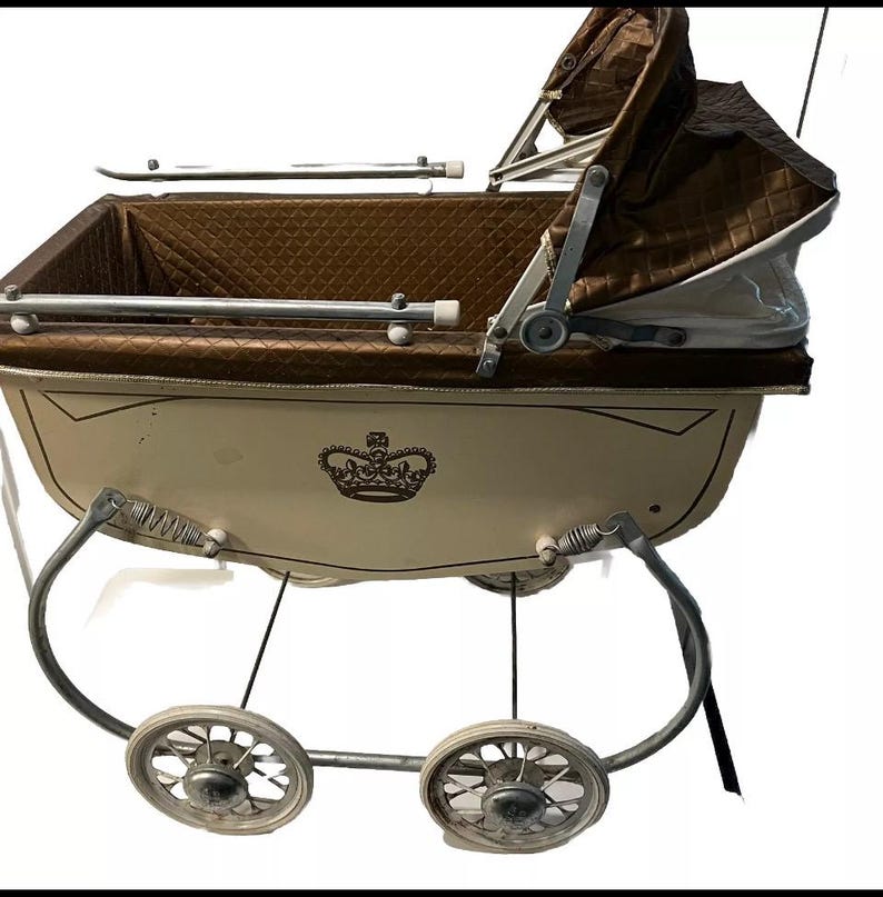 Rare Vintage Baby Doll Stroller/carriage/ Bassinet - Etsy