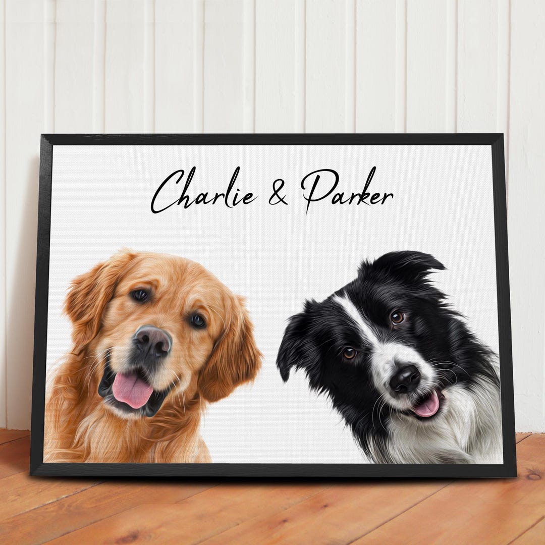 Custom Pet Portraits From Your Photo | Personalized Digital Dog Cat ...