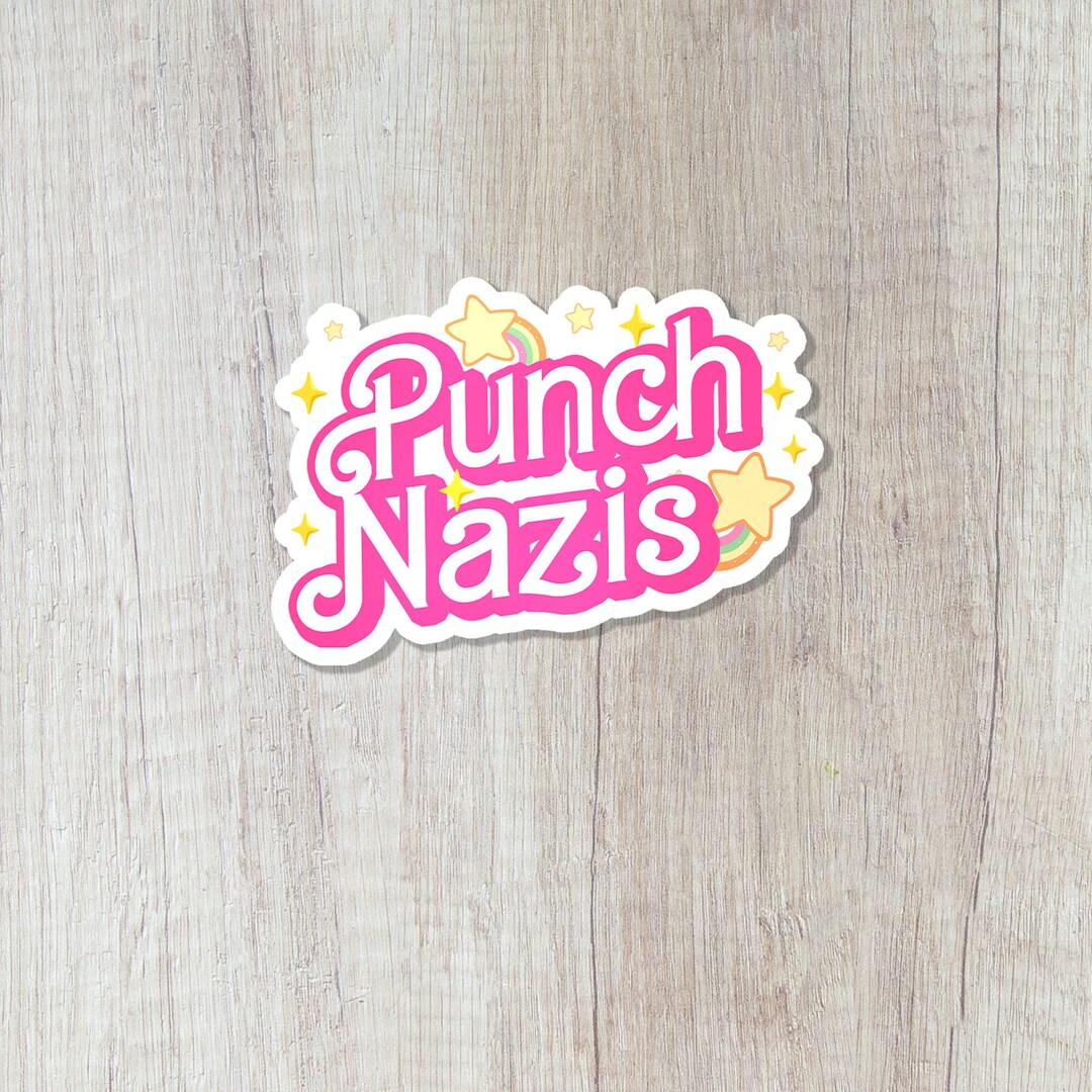 Punch Nazis Anti Facism Car Sticker, Political Decal for Car, Laptop ...