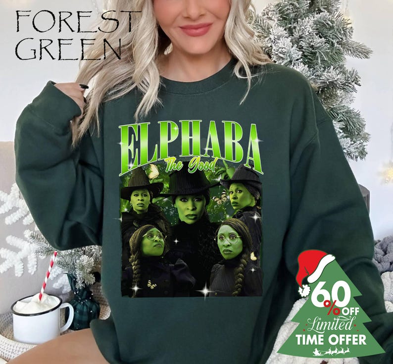 Wicked Elphaba and Glinda Bootleg Shirt, Wicked Changed for Good Xmas ...