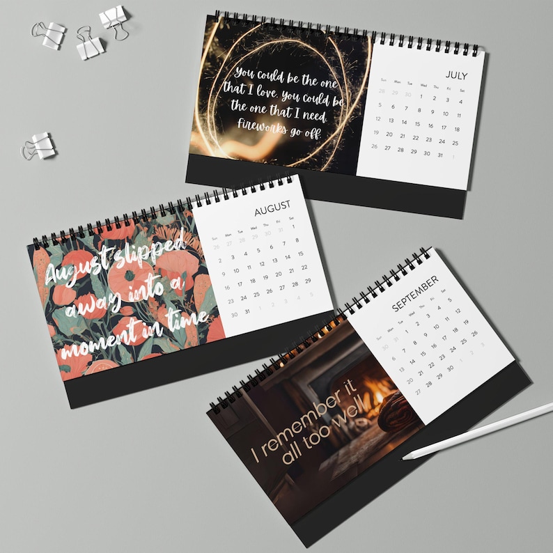 In My Taylor Era 2026 Desktop Calendar, Taylor Lyrics Calendar, Taylor ...