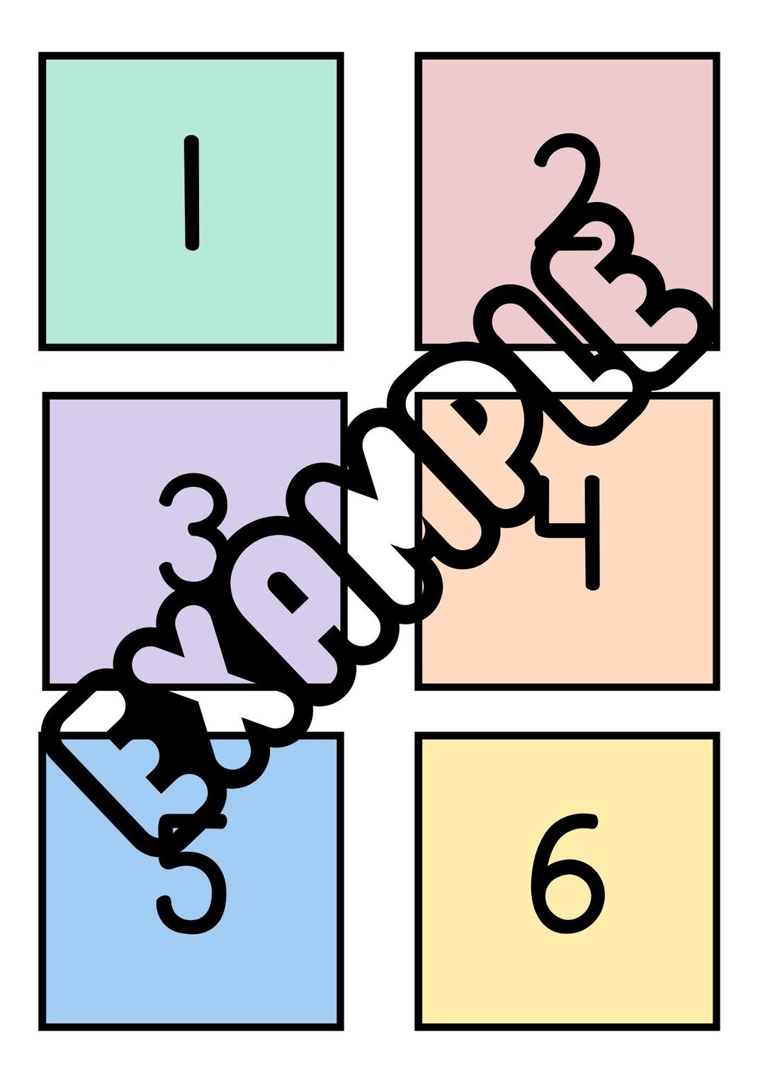 0-100 Number Chart - Pastel Rainbow - Etsy