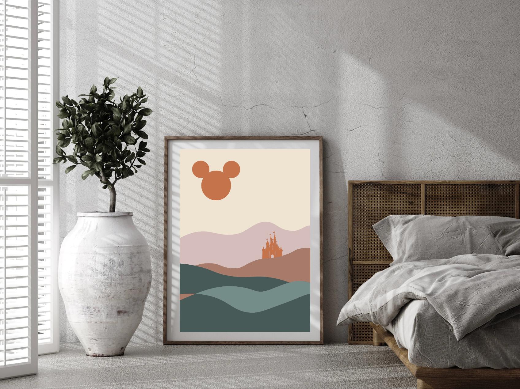 Disney Boho Wall Art Set of 4 - Digital Download | Minimalist Disney ...