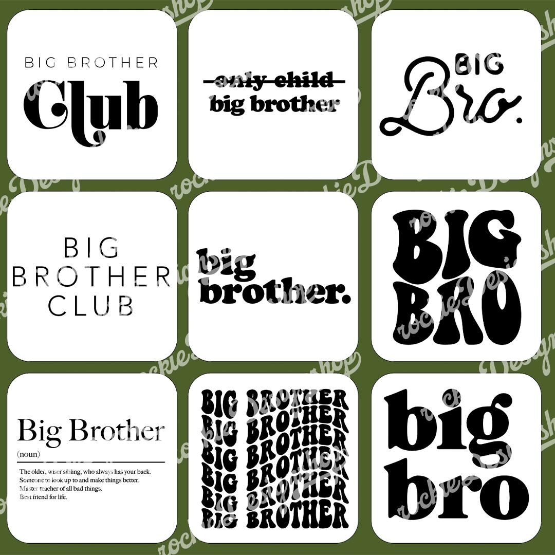 Big Brother Decals – Digital Download for Announcements - Parents ...