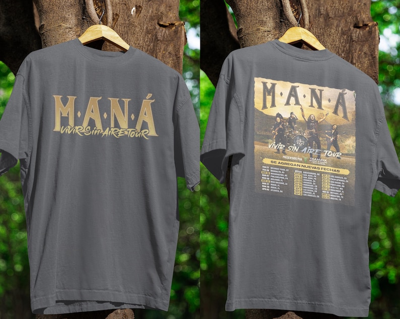 Maná Vivir Sin Aire Tour 2026 T-shirt, Latin Rock Concert Tee - Etsy